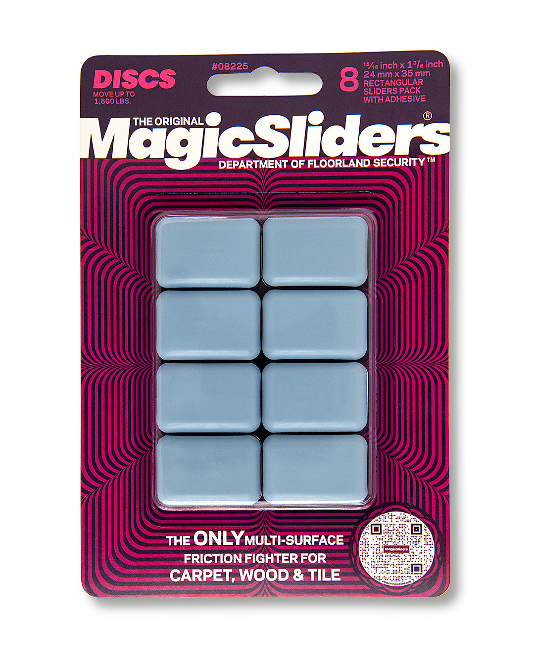 15/16 in. (24mm) x 1 3/8" (35mm) Rectangular, Self-Adhesive, 8-pack ...