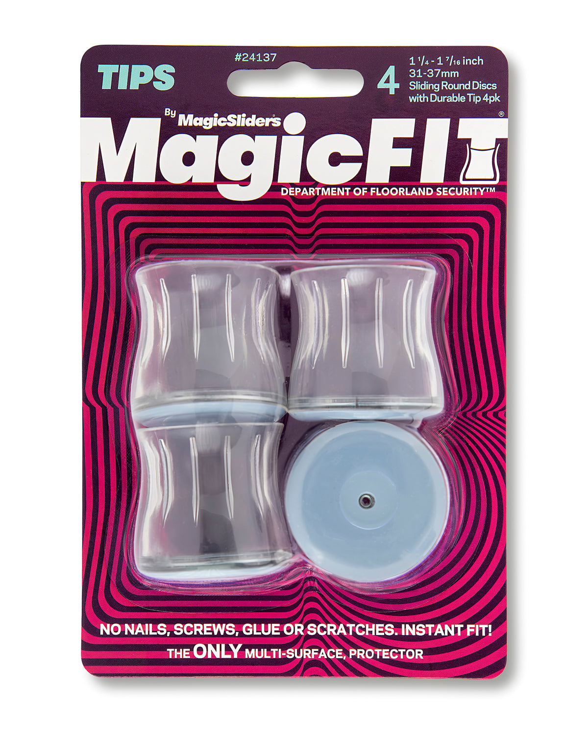 MAGIC FIT - 1 1/4" - 1 7/16" Round Slider - 4 Pack — Magic Sliders