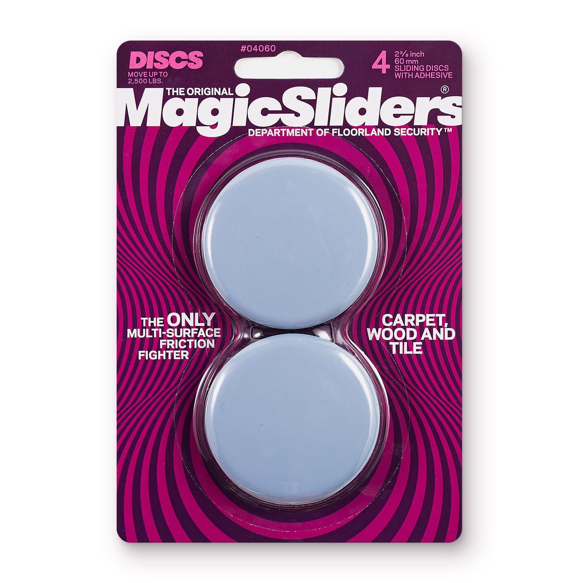 2-3/8 in. (60mm) Round, Self-Adhesive, 4-pack — Magic Sliders