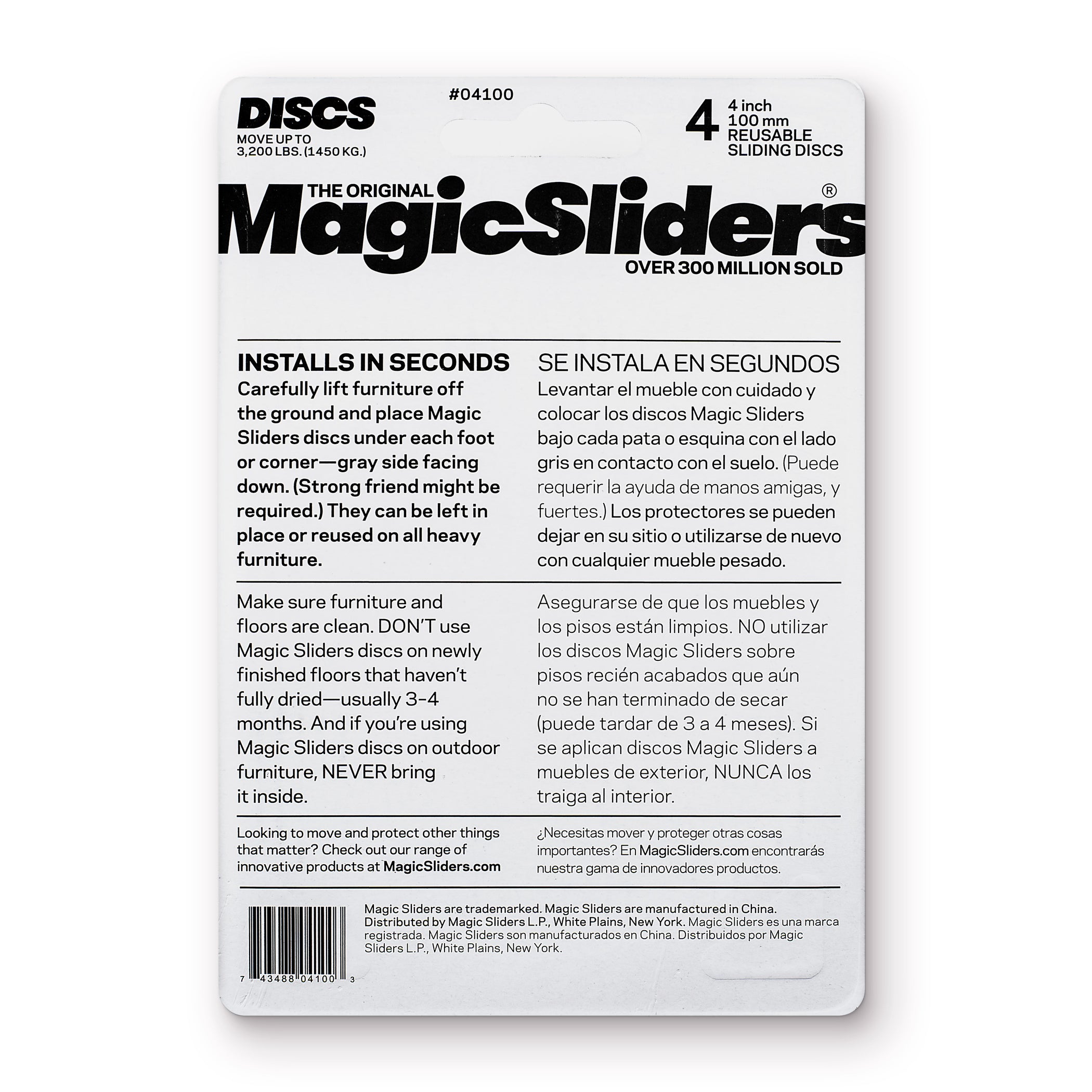 4 in. (100mm) Round, Reusable, 4-pack — Magic Sliders