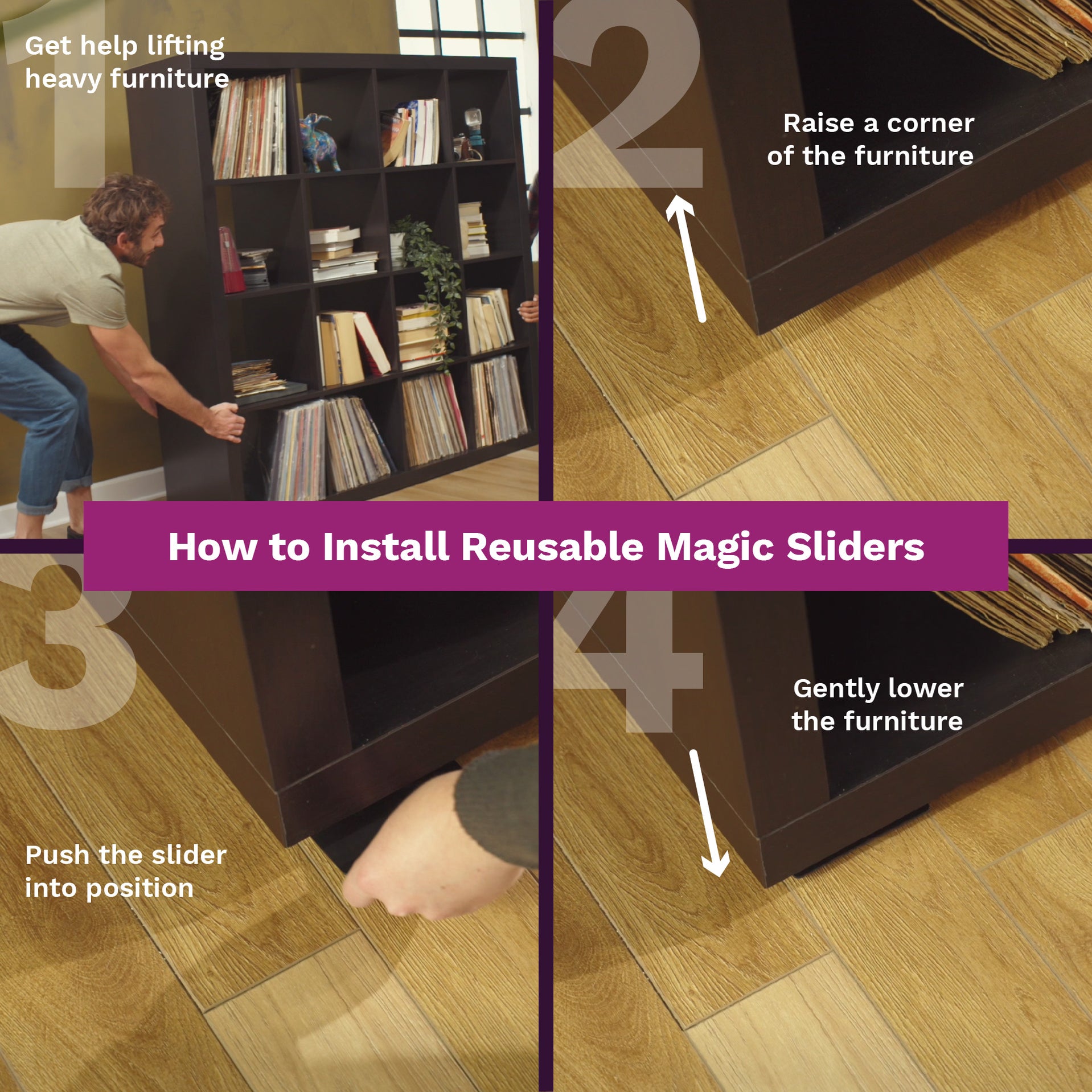 4 in. (100mm) Round, Reusable, 4-pack — Magic Sliders